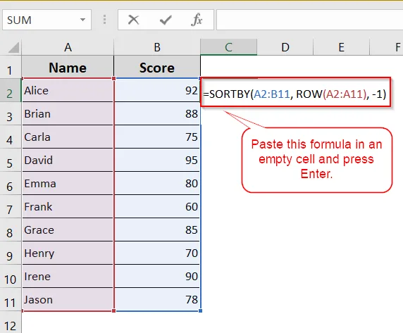 How to Flip Data Vertically in Excel (4 Quick Tricks) | Excel Insider