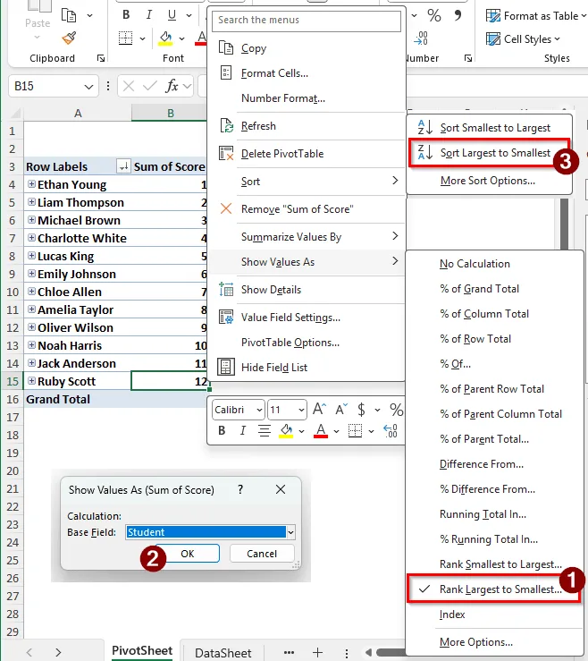 How to Do Ranking in Excel Pivot Table (4 Useful Ways) | Excel Insider